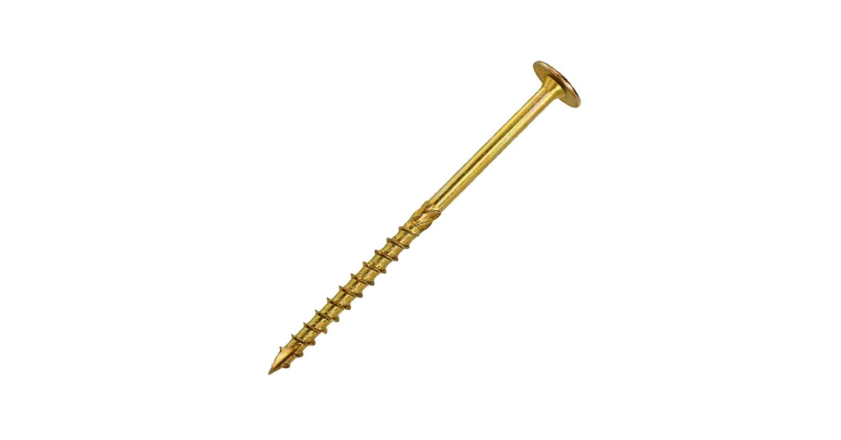 Faszerkezetépítő csavar laposfejű 6x60/35 mm sárga horgonyzott